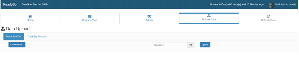 Dev Tracker Upload data | Cidi Labs